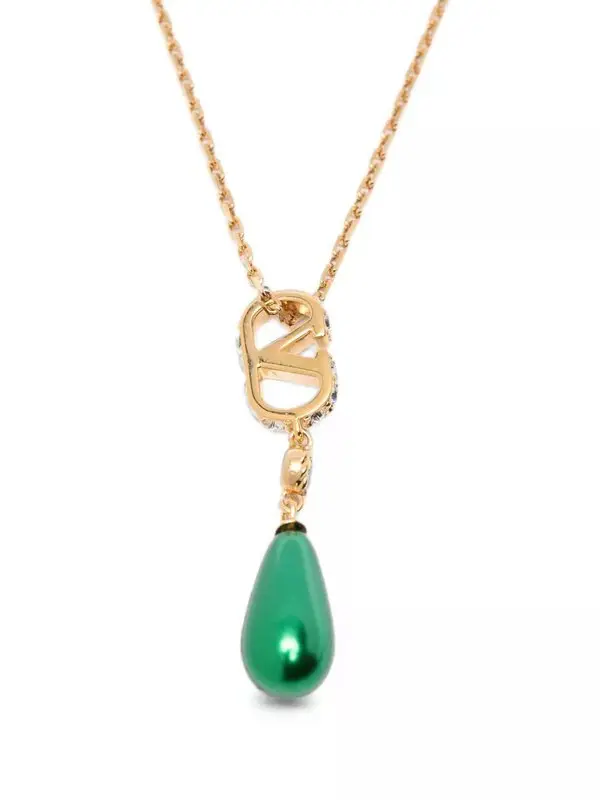 Valentino Garavani Crystal-embellished Drop Necklace