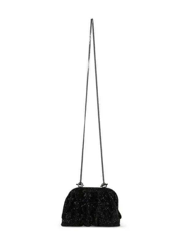 Benedetta Bruzziches Venus La Petite Crystal-embellished Ruched Crossbody Bag - Black