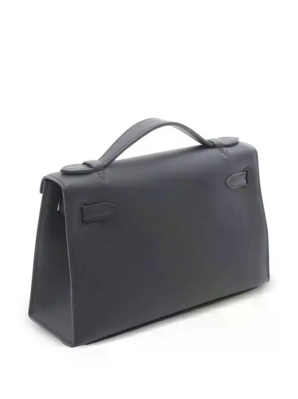 Hermès Swift Leather Mini Kelly Pochette Handbag - Black