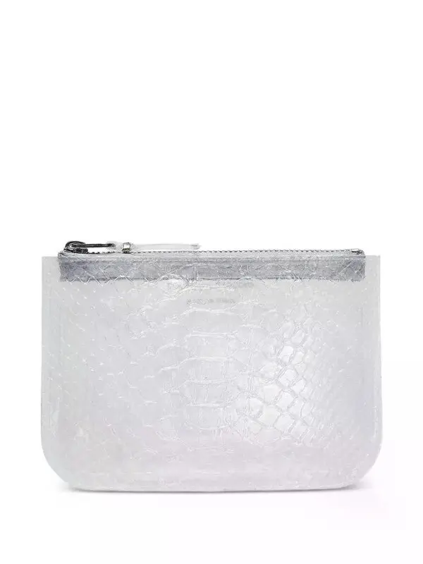 Comme Des Garçons Snake Line Coin Pouch - White