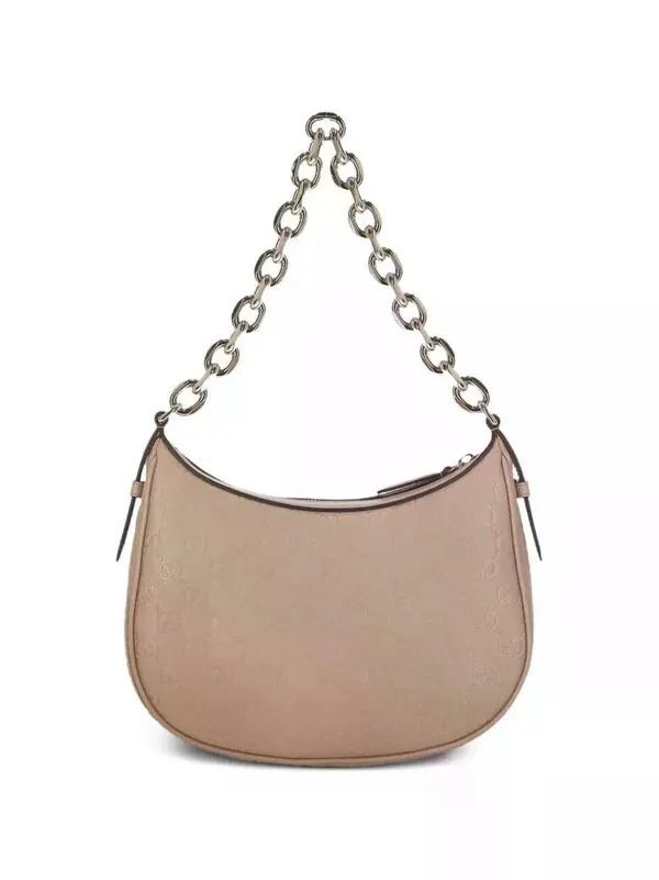 Gucci Gg Emblem-embossed Shoulder Bag - Neutrals