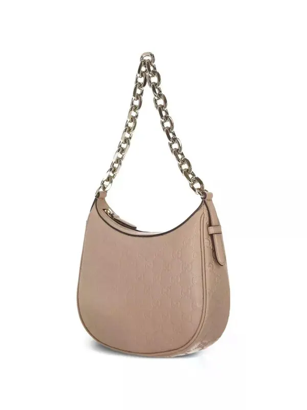 Gucci Gg Emblem-embossed Shoulder Bag - Neutrals