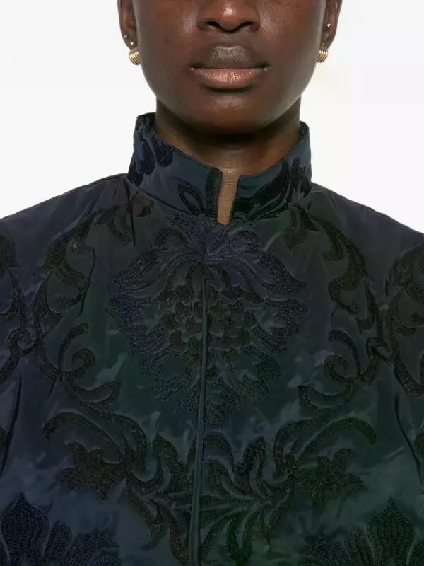 WHYCI MILANO Damask-embroidered High-neck Jacket