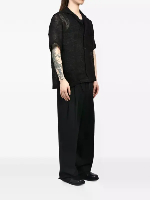 CMMN SWDN Dexter Mesh-knit Shirt