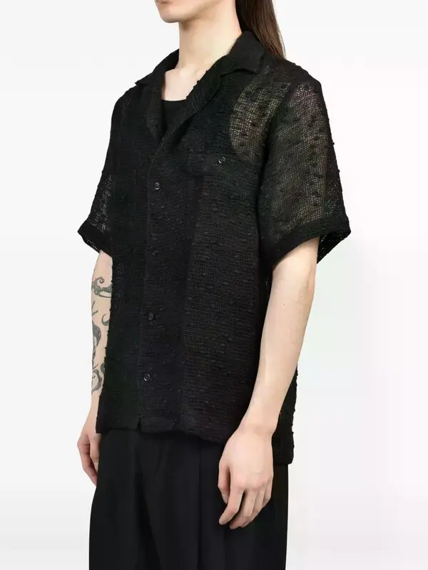 CMMN SWDN Dexter Mesh-knit Shirt