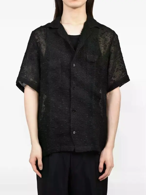 CMMN SWDN Dexter Mesh-knit Shirt