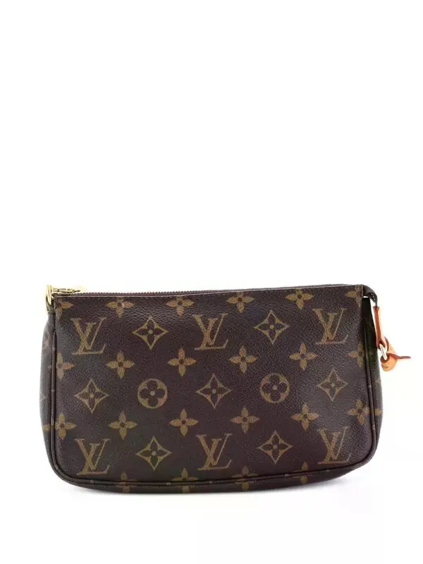 LOUIS VUITTON Pochette Accessoires Monogram Canvas Clutch Bag - Brown
