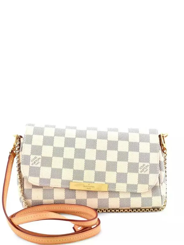 LOUIS VUITTON Favorite Handbag Damier Crossbody Bag - White