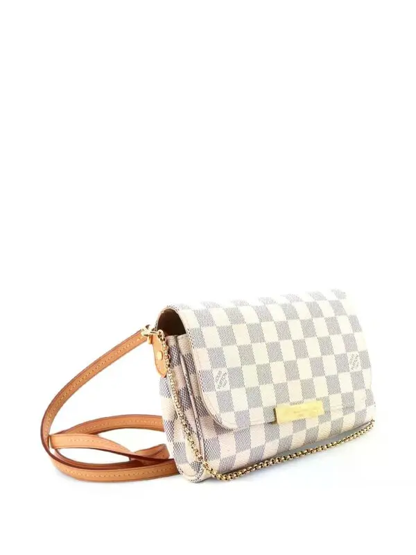 LOUIS VUITTON Favorite Handbag Damier Crossbody Bag - White