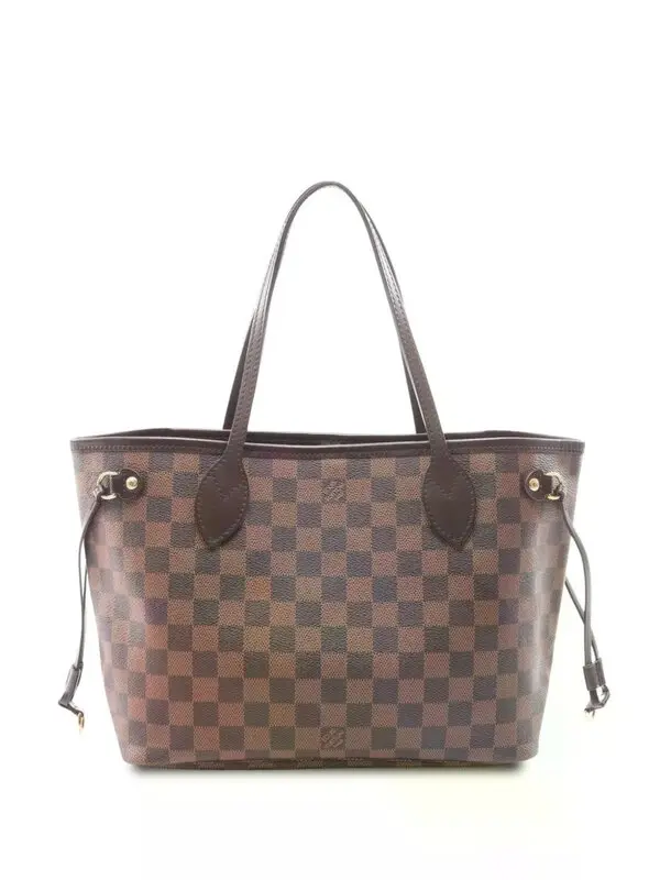 LOUIS VUITTON Damier Ebene Neverfull Pm Tote Bag - Brown