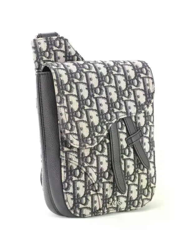 Dior Saddle Rectangular Pouch Oblique Canvas Crossbody Bag