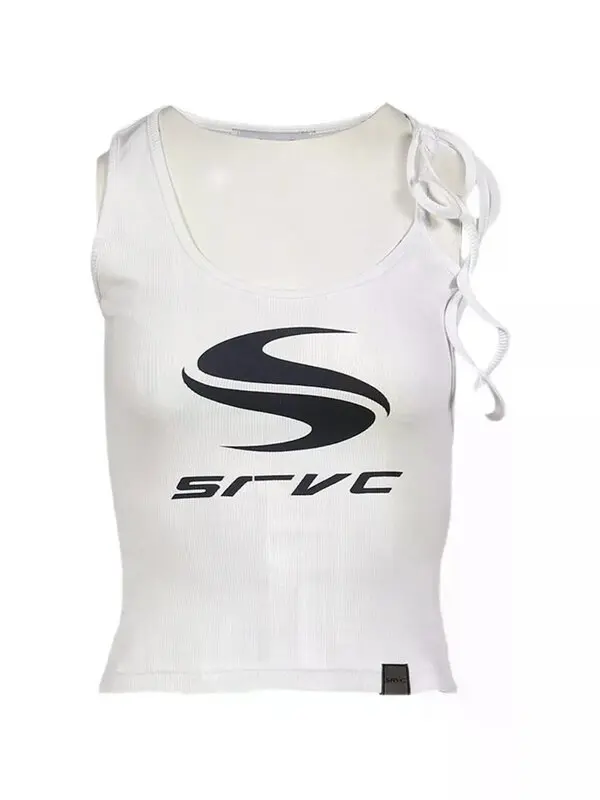 SRVC STUDIO Graphic-print Tie-strap Tank Top