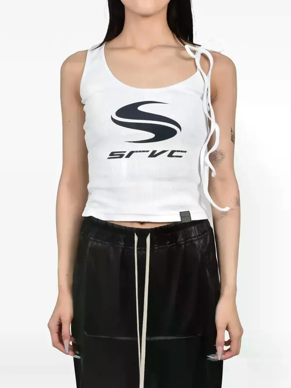SRVC STUDIO Graphic-print Tie-strap Tank Top