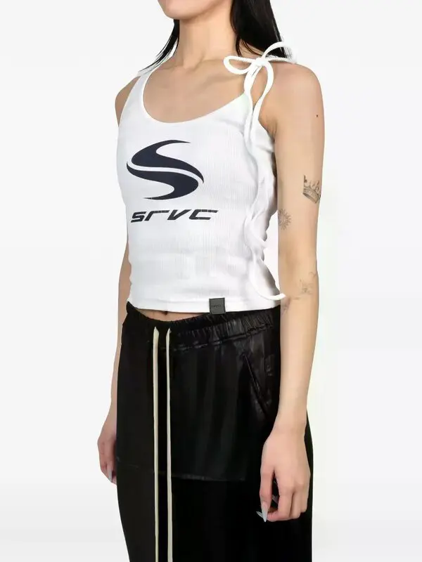 SRVC STUDIO Graphic-print Tie-strap Tank Top