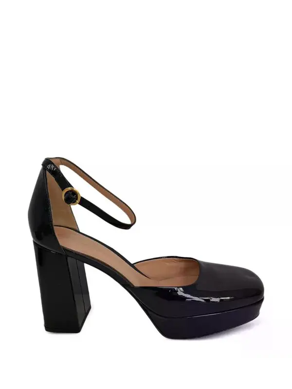 GIANVITO ROSSI Ankle Strap Platform Pumps - Black