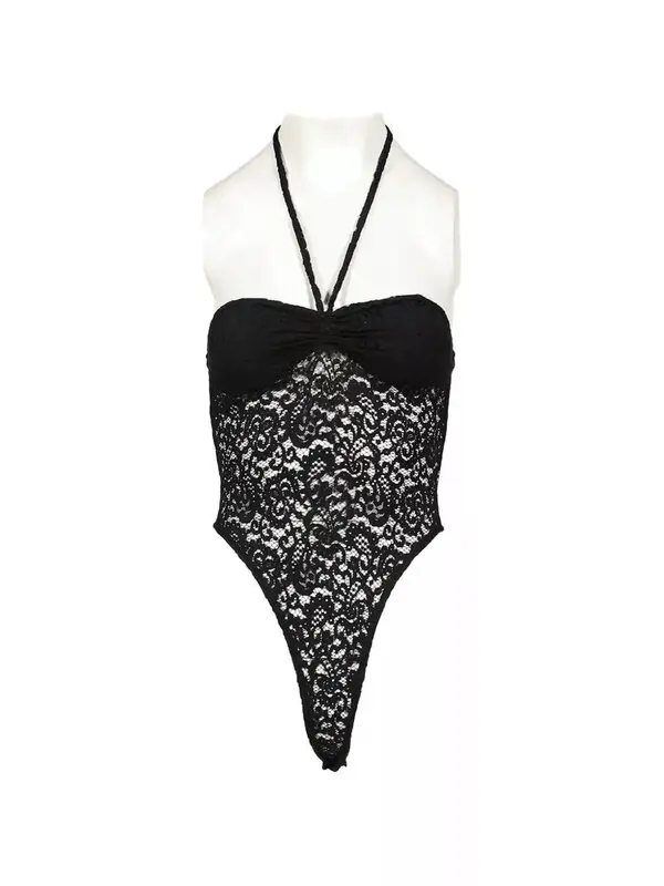 MARKGONG Lace Halterneck Bodysuit