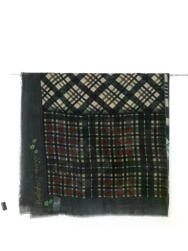 SGOMBERO CANTINE Checked Fringed Scarf