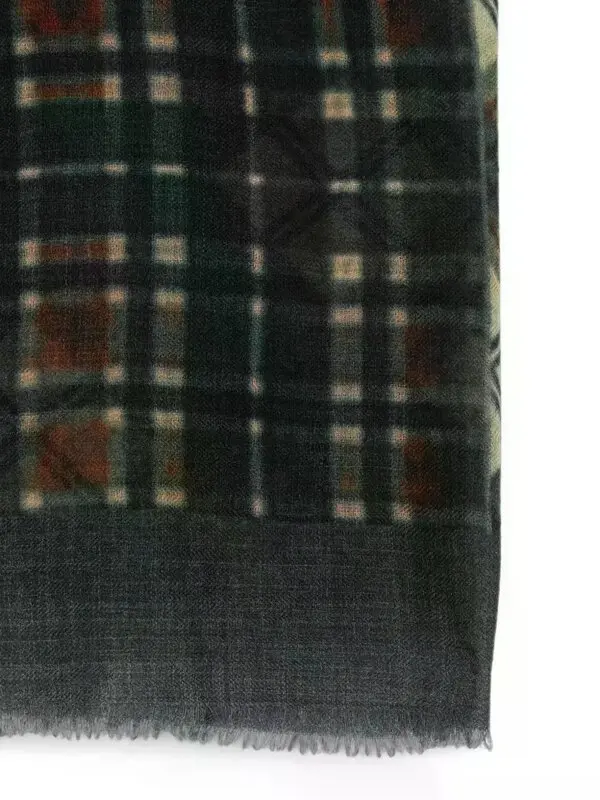 SGOMBERO CANTINE Checked Fringed Scarf
