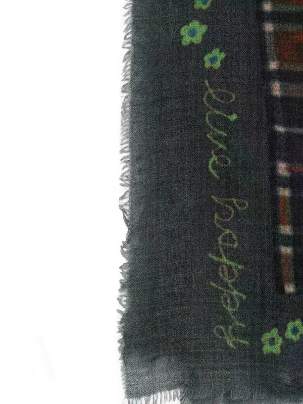 SGOMBERO CANTINE Checked Fringed Scarf