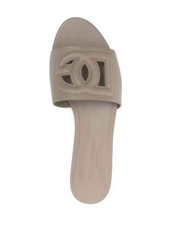 Dolce & Gabbana Leather Flat Sandals
