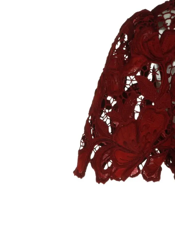 SELF-PORTRAIT Floral Guipure Lace Mini Dress