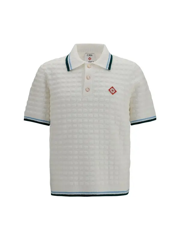 Casablanca Short-sleeve Bouclé Polo