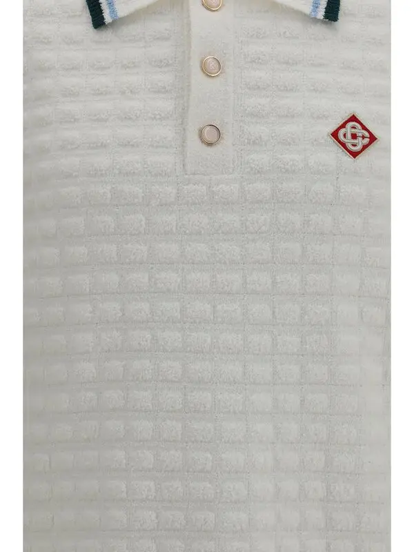 Casablanca Short-sleeve Bouclé Polo