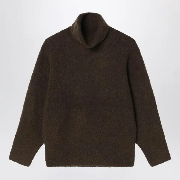 TOTEME Alpaca Blend Bouclé Turtleneck Pullover