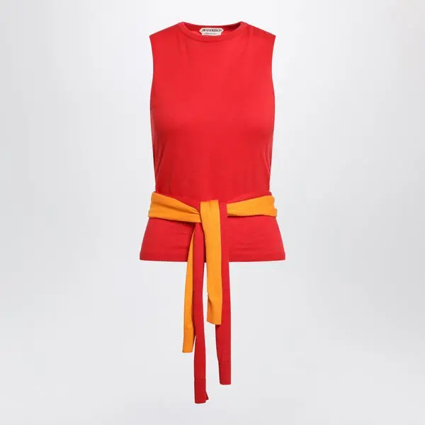 JW Anderson Tank Top With Waist Ties - Red