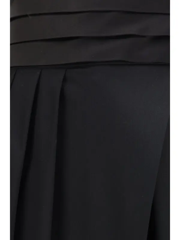 Alaïa Rounded Tuxedo Wool Pants