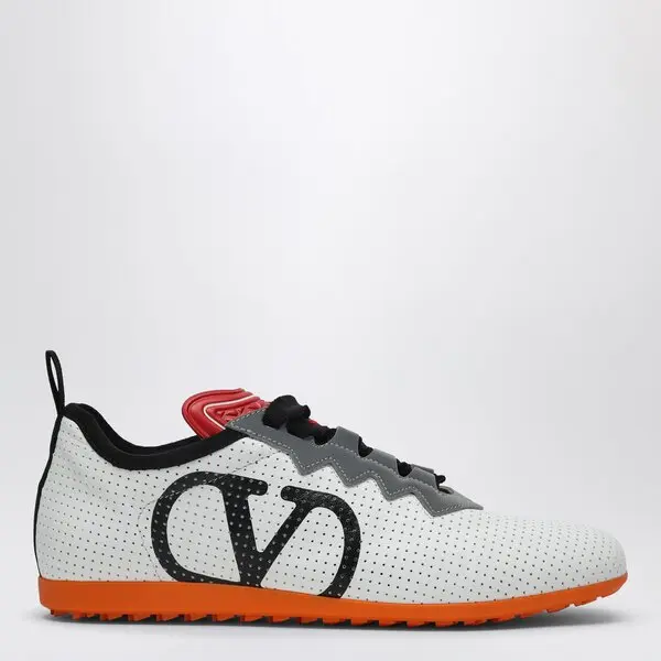Valentino Garavani Perforated Nappa Leather Chromathon Sneakers - White