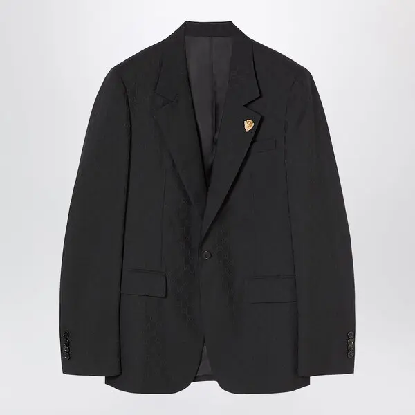 Gucci Single-breasted Gg Wool Jacket