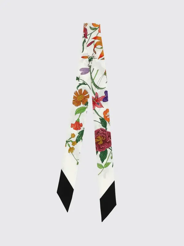 Gucci Floral Print Silk Bandeau