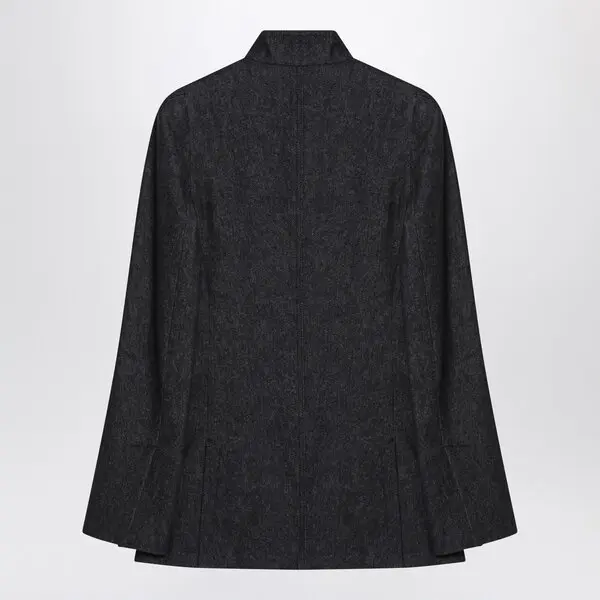 Max Mara Cotton Denim Effect Single Breasted Jacket