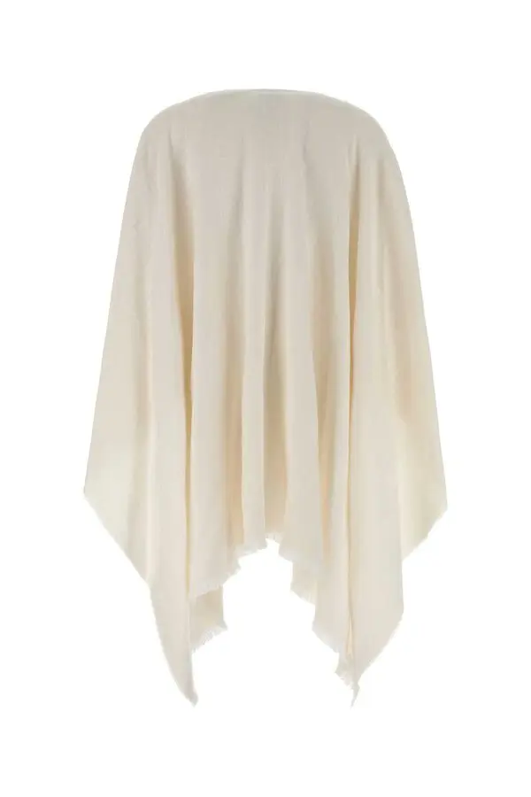 Fendi Ivory Wool Blend Cape