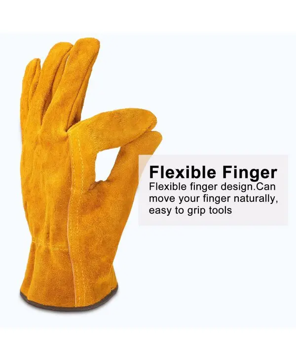 XDOVET Leather Work Gloves