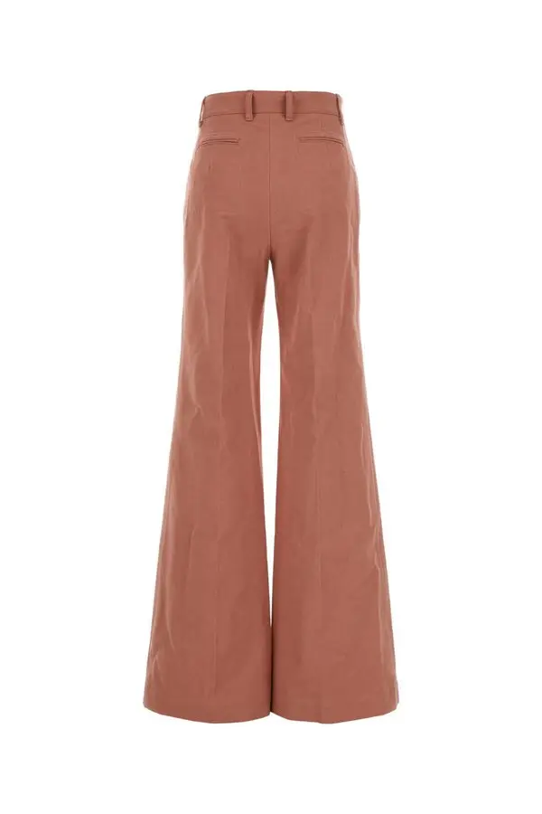 Chloé Dark Cotton Flared Leg Pant