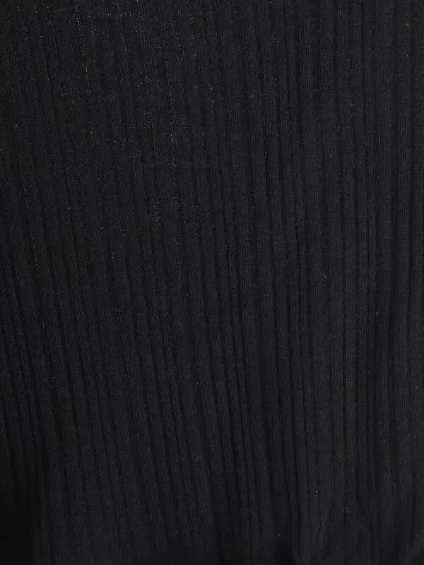 Fendi V-neck Ribbed Top With Ruffles
