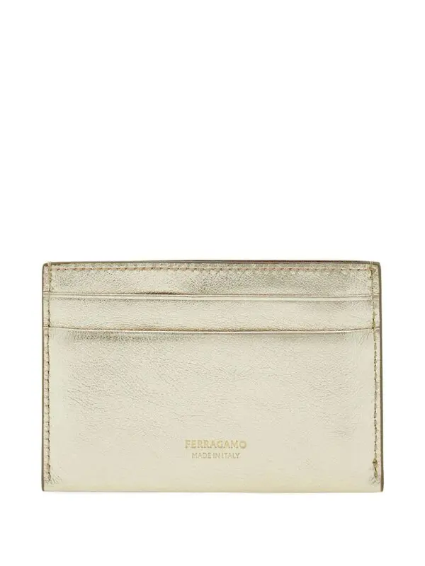 FERRAGAMO Gancini Laminated Leather Card Holder