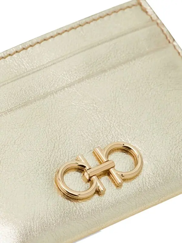 FERRAGAMO Gancini Laminated Leather Card Holder