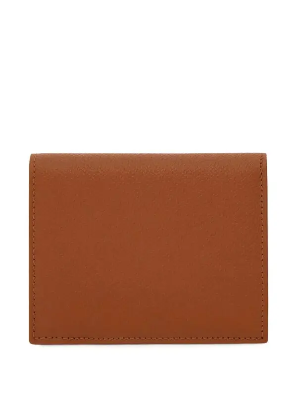 FERRAGAMO Gancini Hammered Leather Compact Wallet