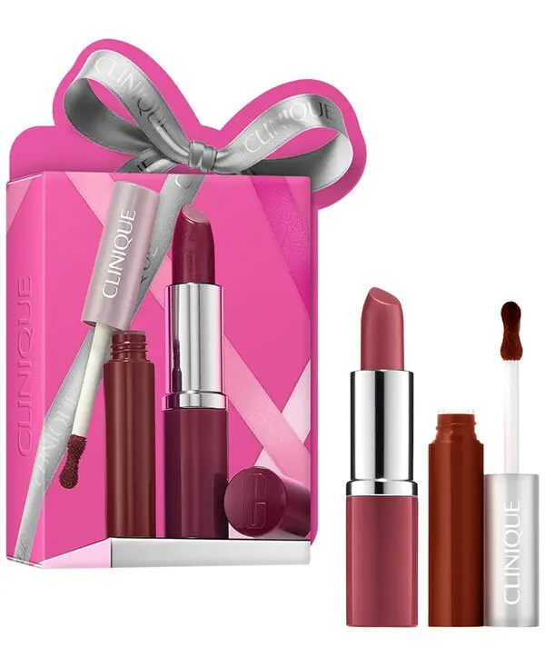 CLINIQUE 2-piece Pop For Treats Lipstick & Lip Gloss Duo Set - No Color