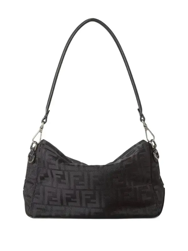Fendi Squared Ff Lui Medium Leather And Nylon Bag