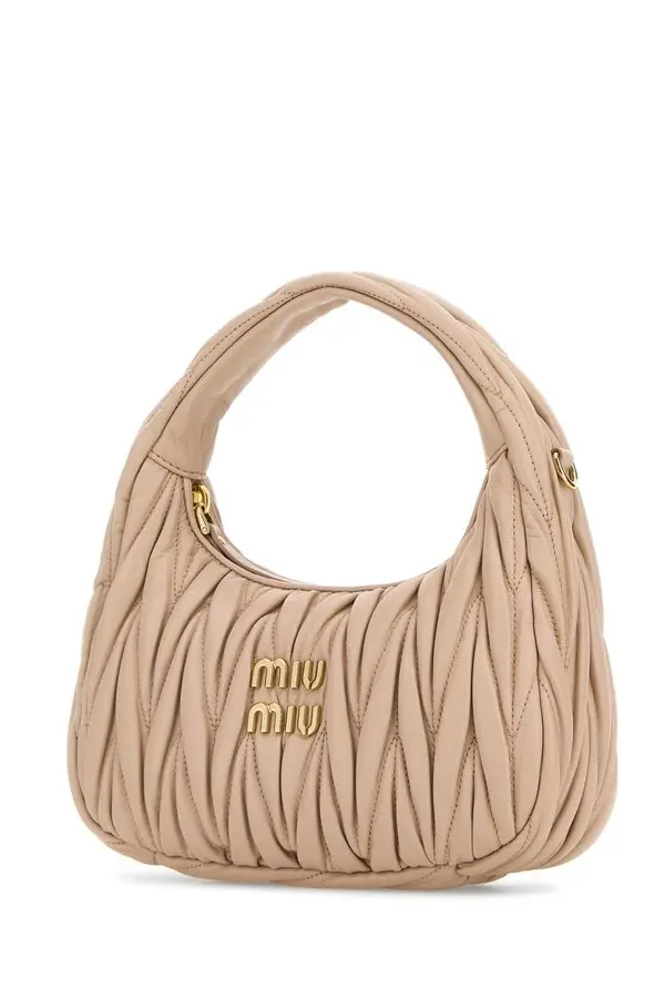 Miu Miu Powder Nappa Leather Wander Handbag - Pink