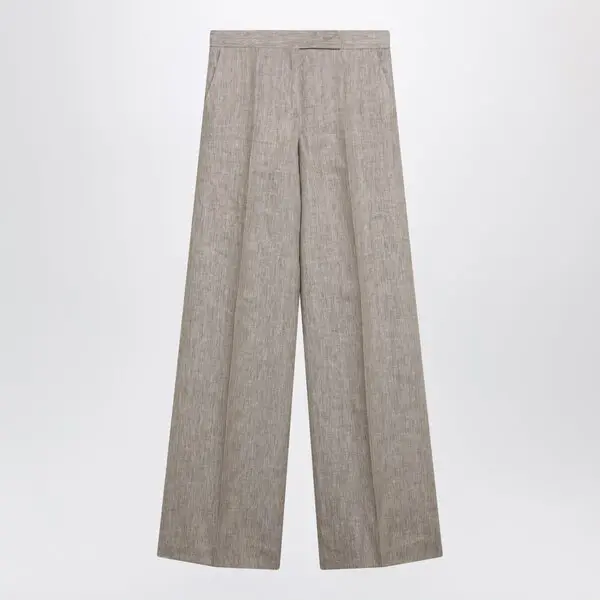Max Mara Chevron Linen Trousers