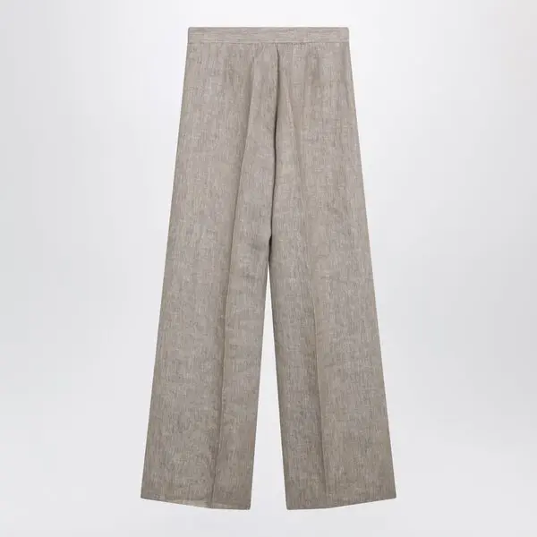 Max Mara Chevron Linen Trousers