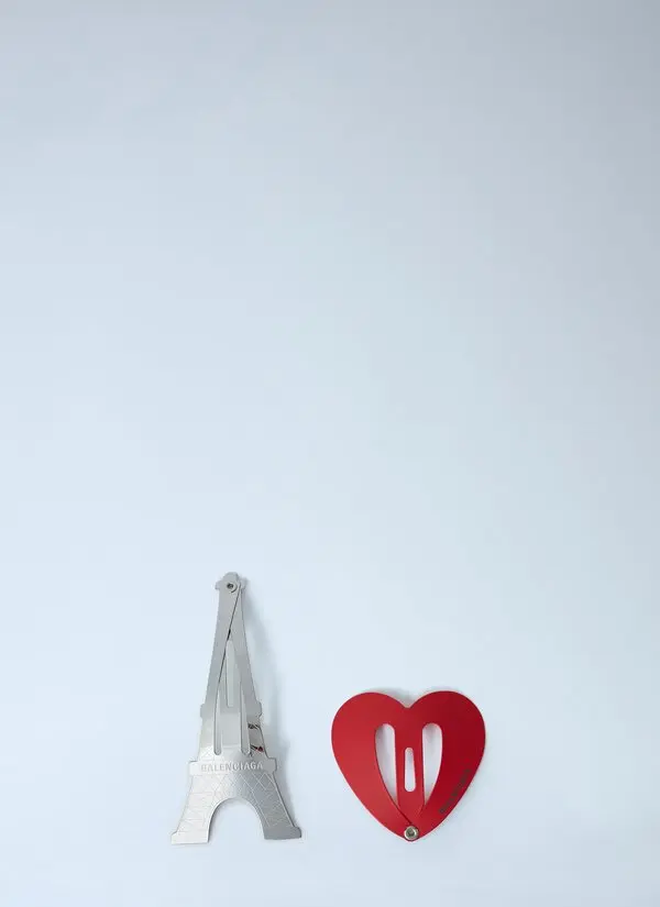 Balenciaga Set Of Two Bazaar Hair Clips - Red