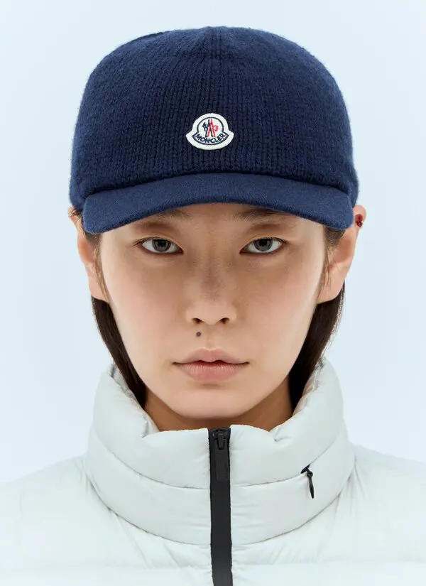 Moncler Knitted Baseball Cap - Blue