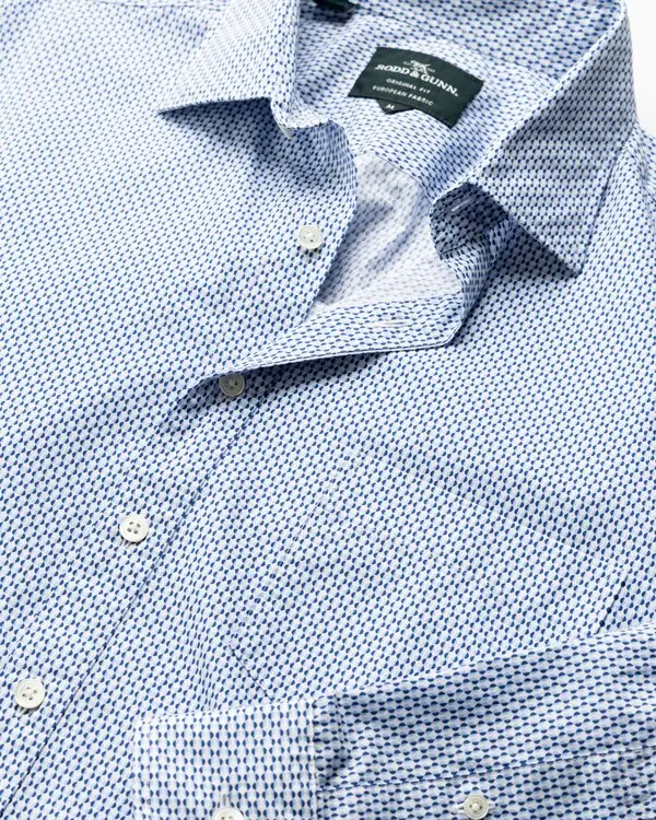 Rodd & Gunn Edbrooke Hill Geo Print Long Sleeve Shirt