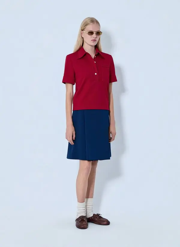Miu Miu Technical Jersey Mini Skirt